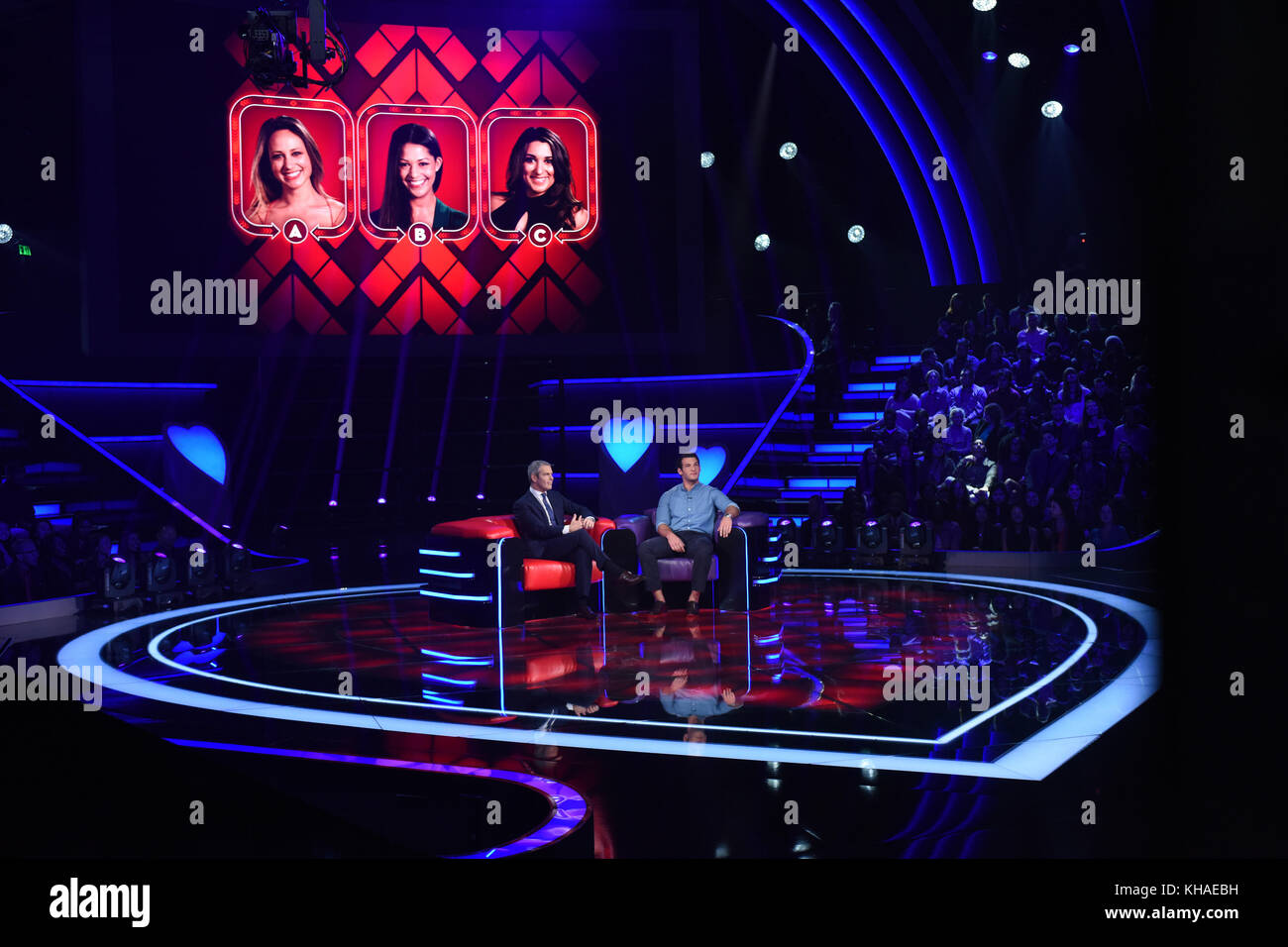 LOVE CONNECTION, (from left): host Andy Cohen, 'single' Sergio Rizzuto ...