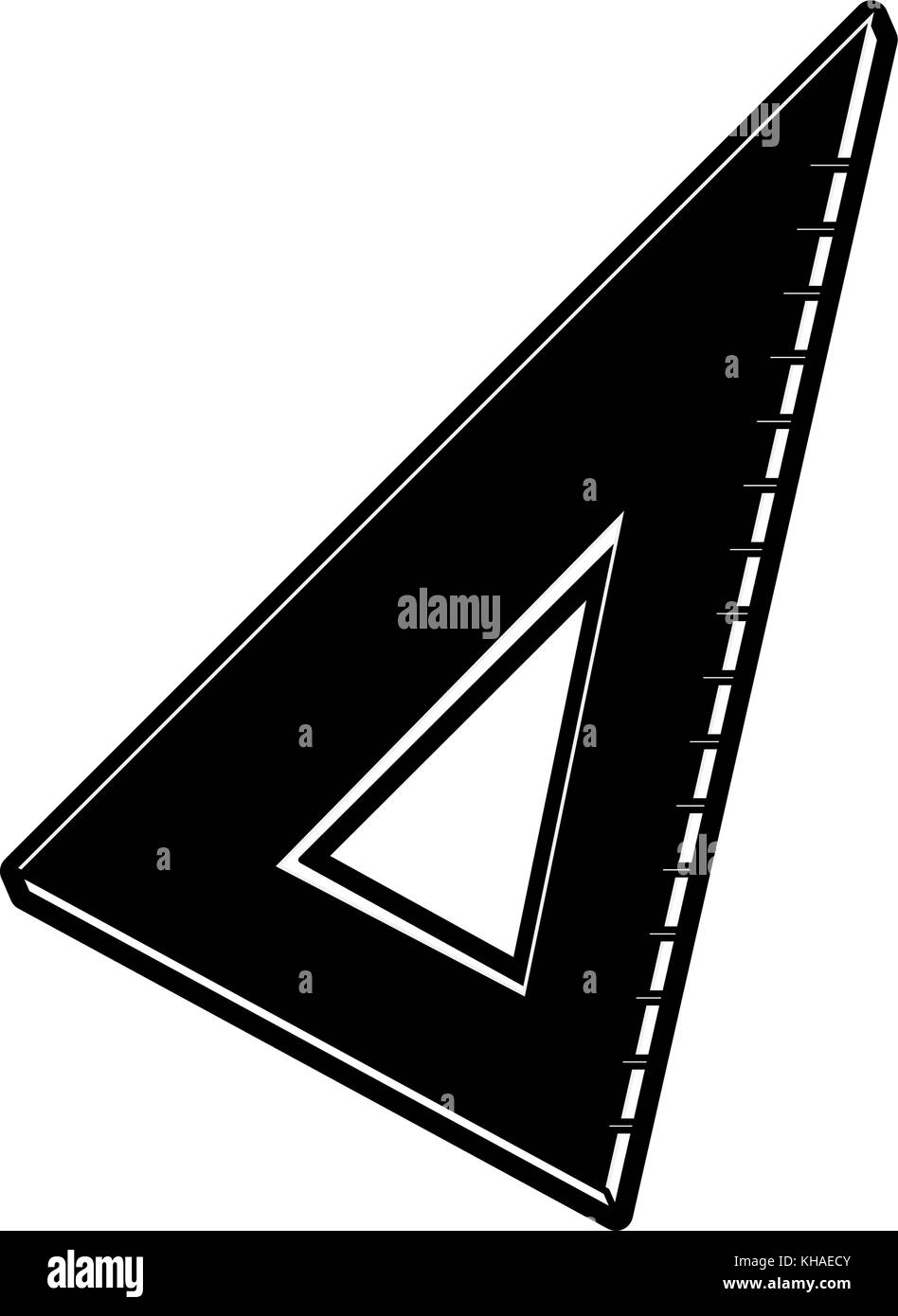 School triangle ruler Stock Vector Image & Art - Alamy