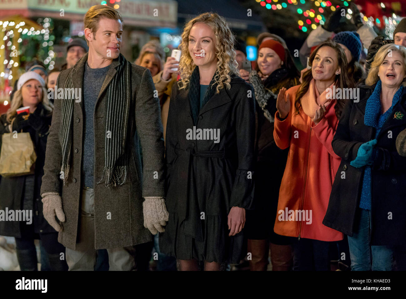 MARRY ME AT CHRISTMAS, (front, from left): Trevor Donovan, Rachel ...