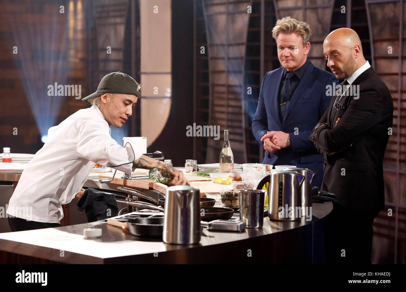 MASTERCHEF (aka MASTER CHEF), l-r: Dino Angelo Luciano, Gordon Ramsay ...