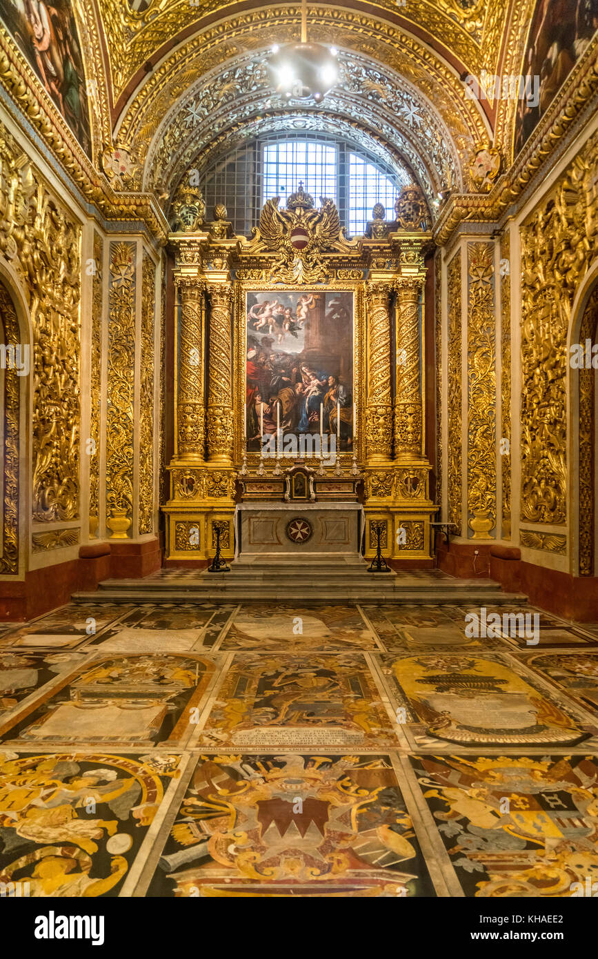 Magnificent chapel, interior of the Roman Catholic St. John's Co ...