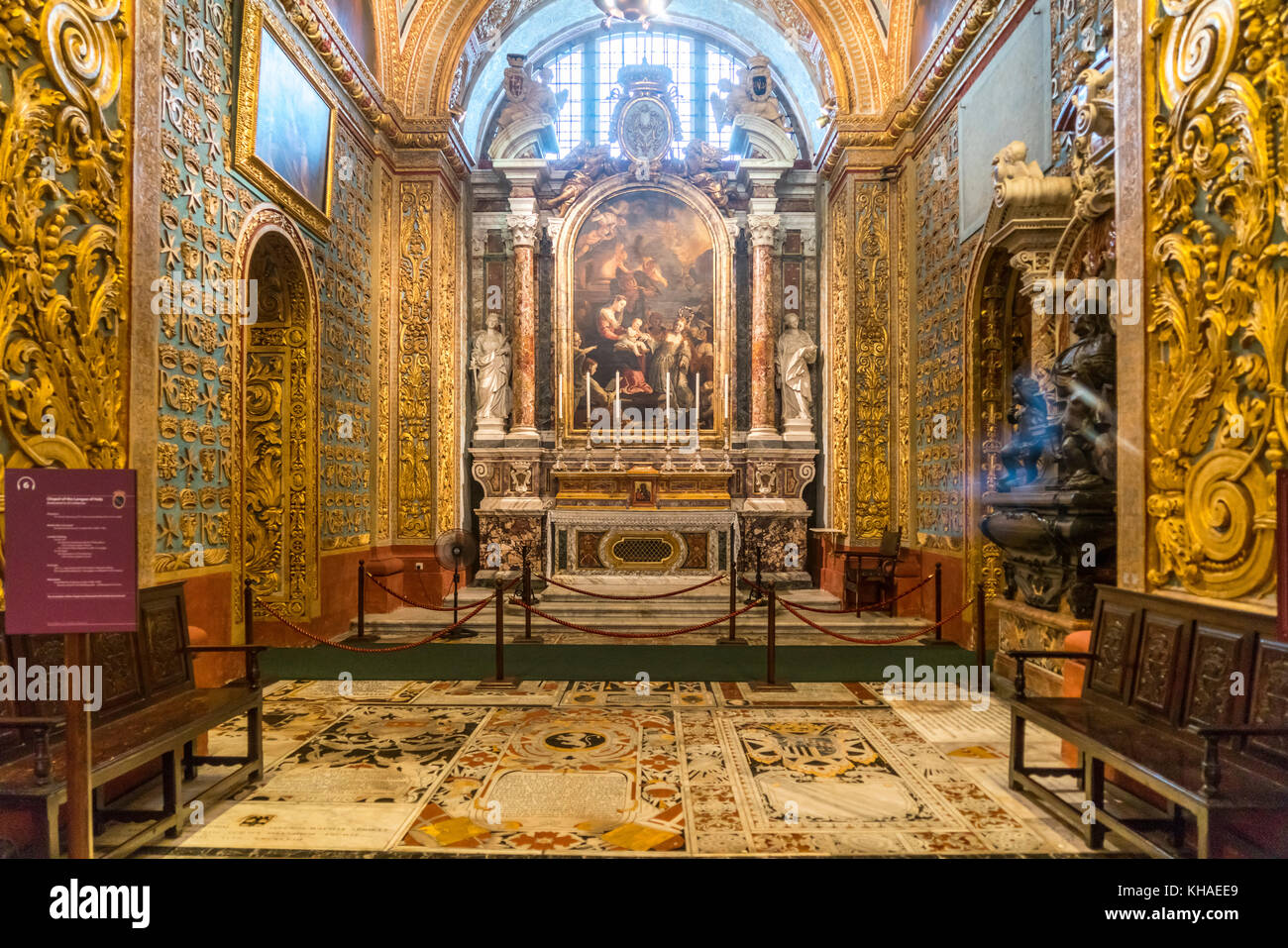 Magnificent Italian chapel, interior of the Roman Catholic St. John's ...