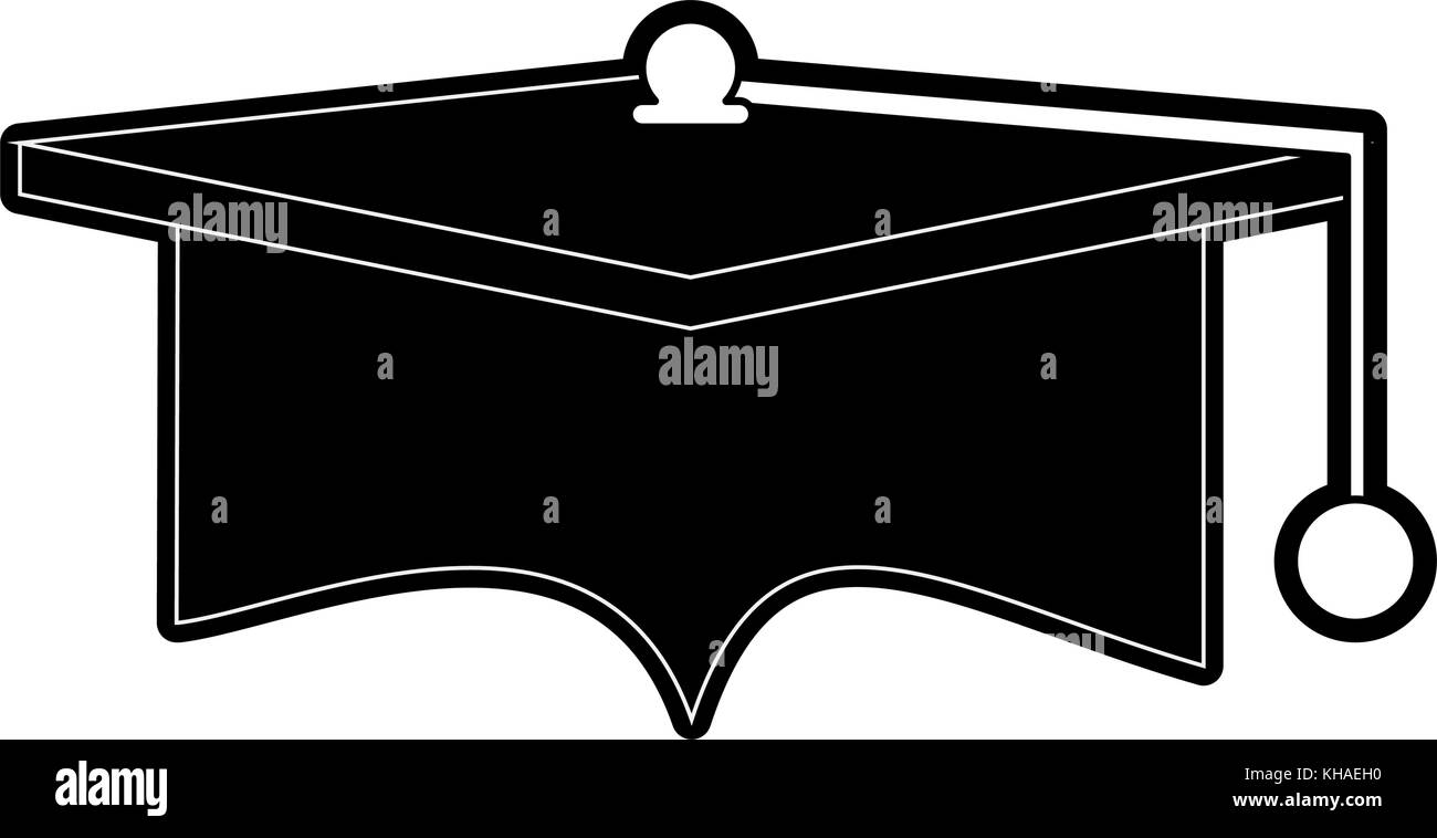 Graduation hat symbol Black and White Stock Photos & Images - Alamy