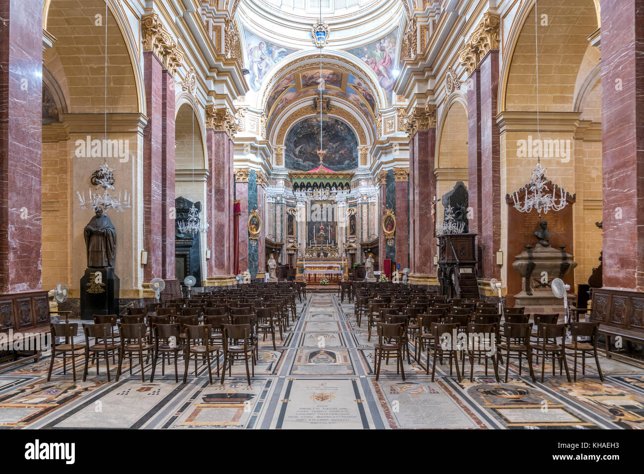 Altar room of the Cathedral of St. Paul, Mdina, Malta Stock Photo - Alamy