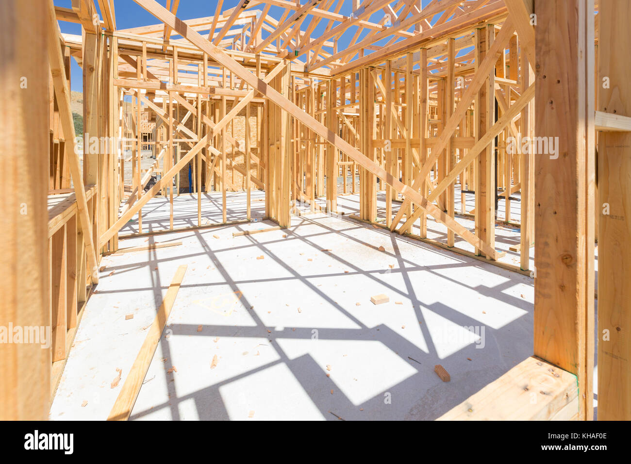 New Construction House Framing Stock Photo - Alamy
