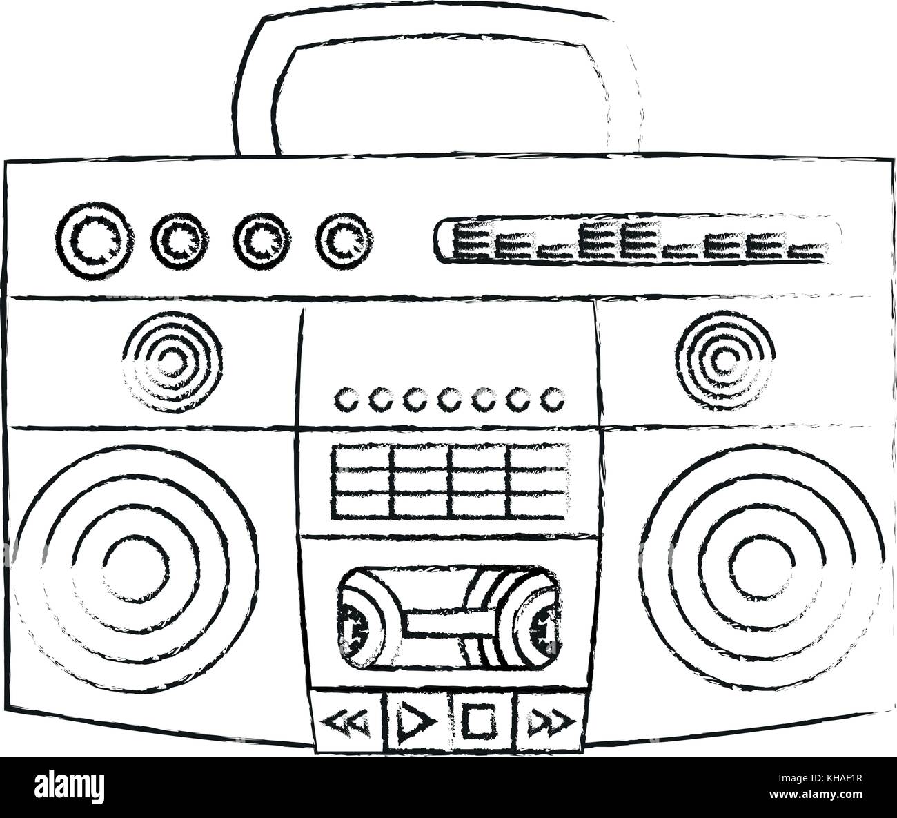 90s radio stereo Stock Vector Image & Art - Alamy