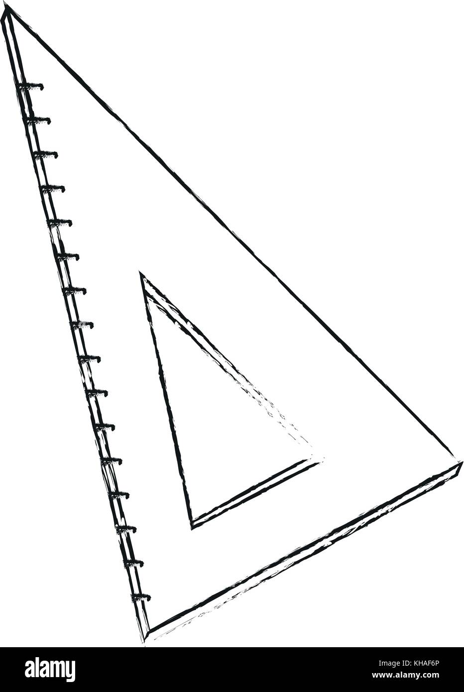 School triangle ruler Stock Vector Image & Art - Alamy