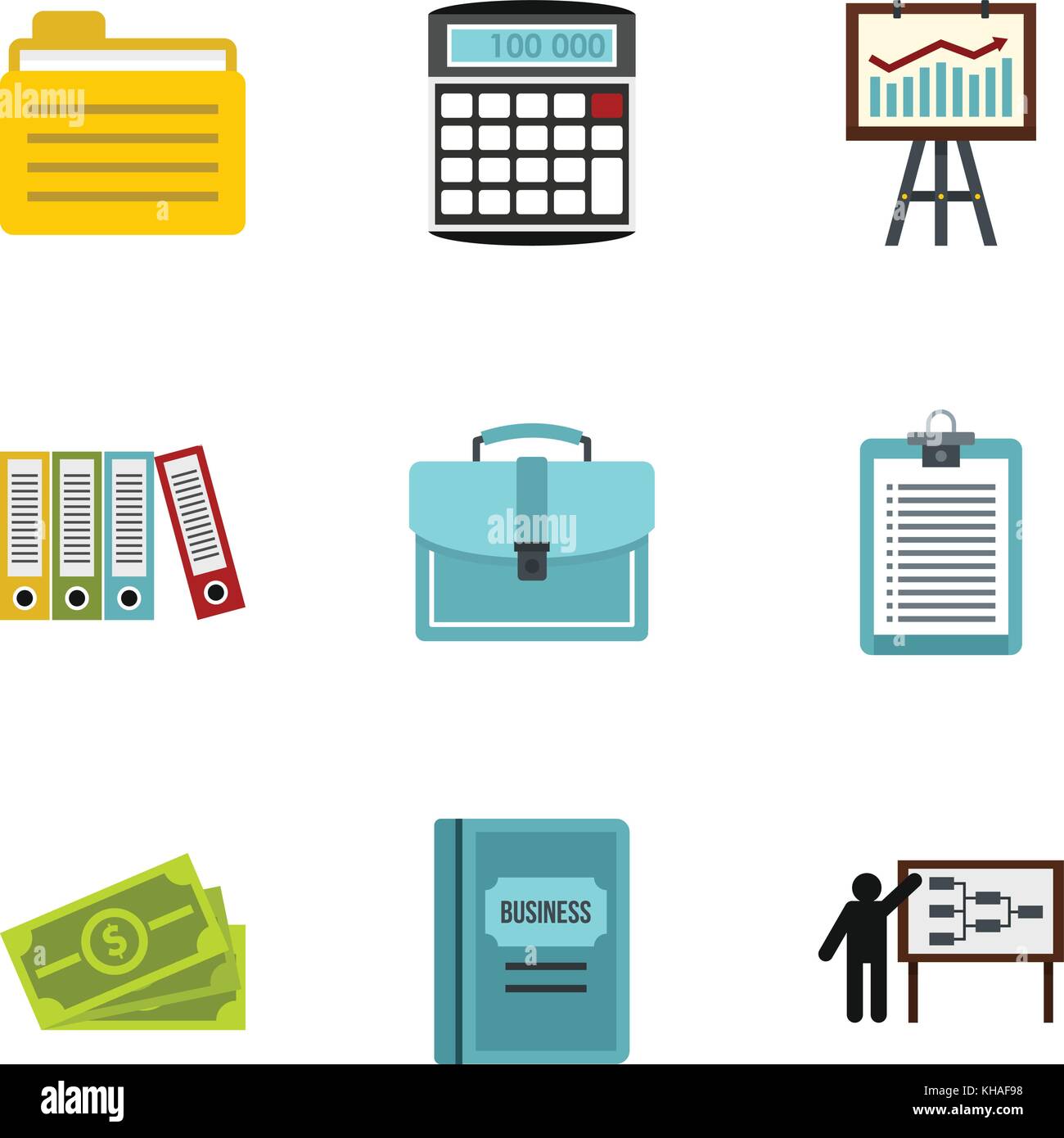 Company icons set, flat style Stock Vector Image & Art - Alamy