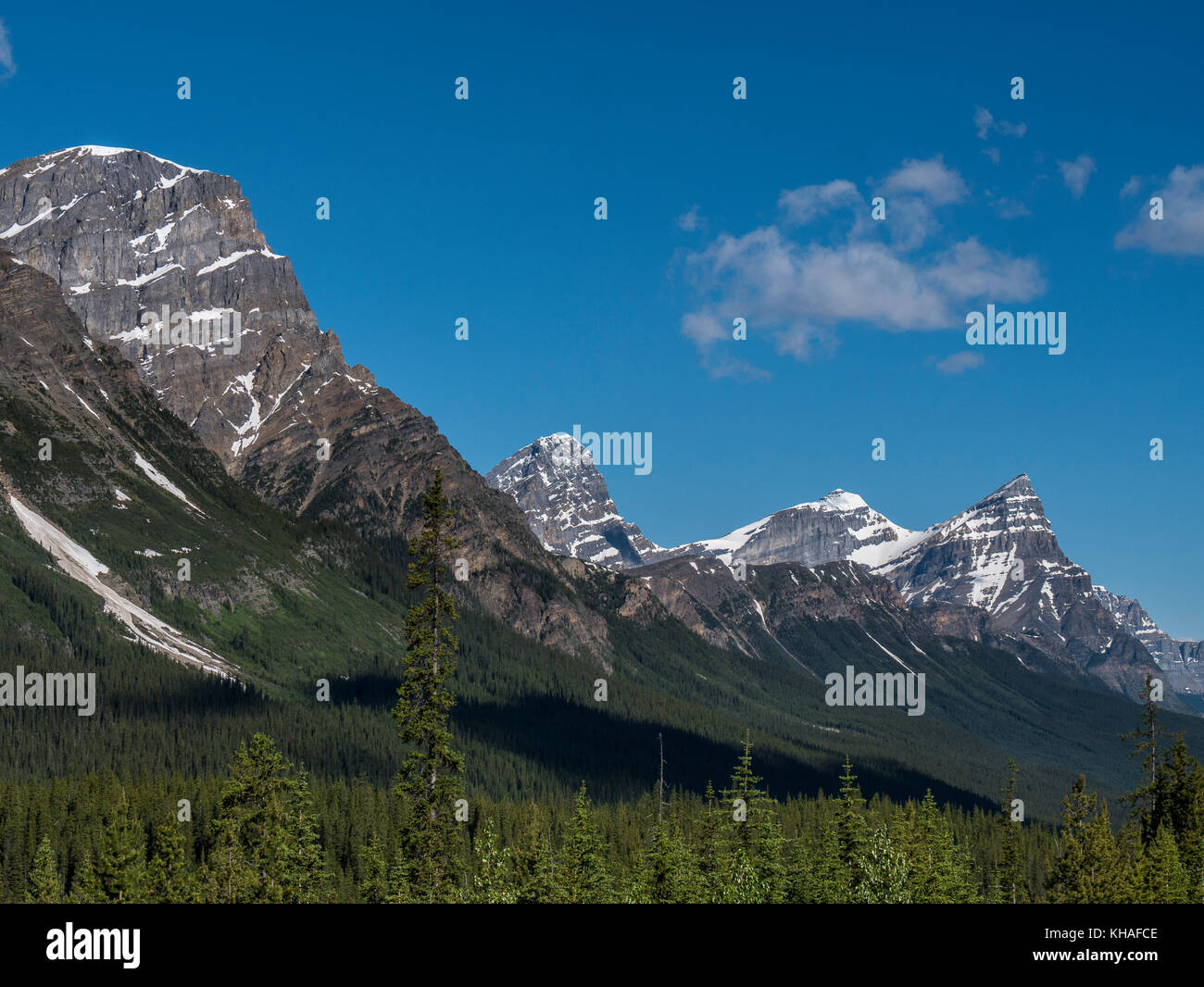 Peak along Icefields Parkway, Alberta, Canada Stock Photo - Alamy