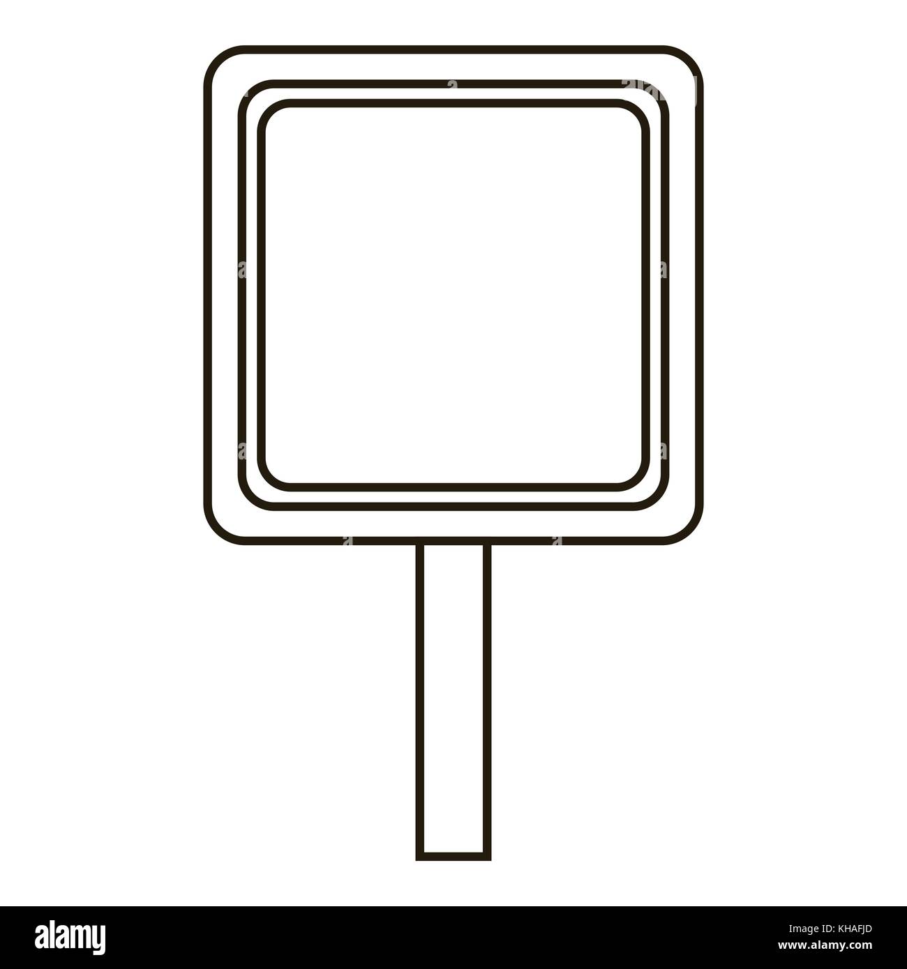 Road sign icon, outline style Stock Vector Image & Art - Alamy