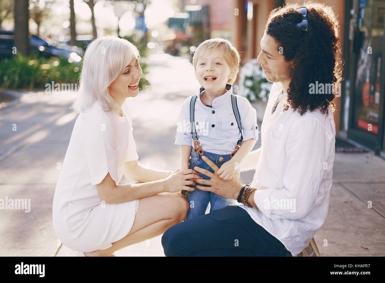 beautiful young family Stock Photo - Alamy