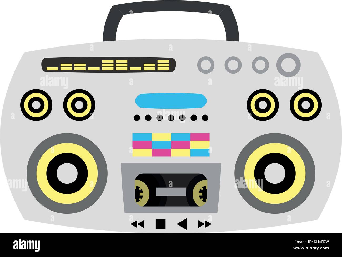90s radio stereo icon vector illustration graphic design Stock Vector ...