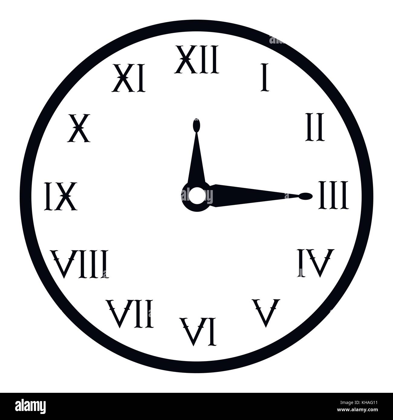 Wall clock icon, simple style Stock Vector Image & Art - Alamy