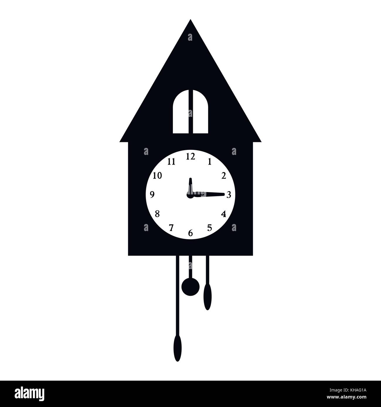Old wall clock icon, simple style Stock Vector Image & Art - Alamy