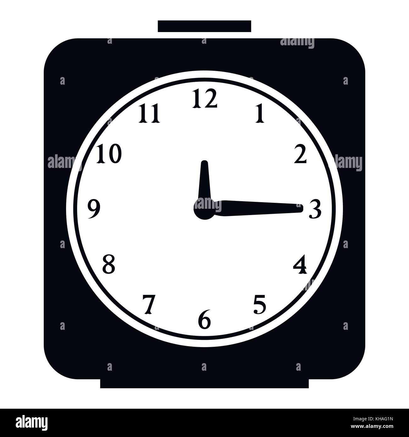 Square alarm clock icon, simple style Stock Vector Image & Art - Alamy