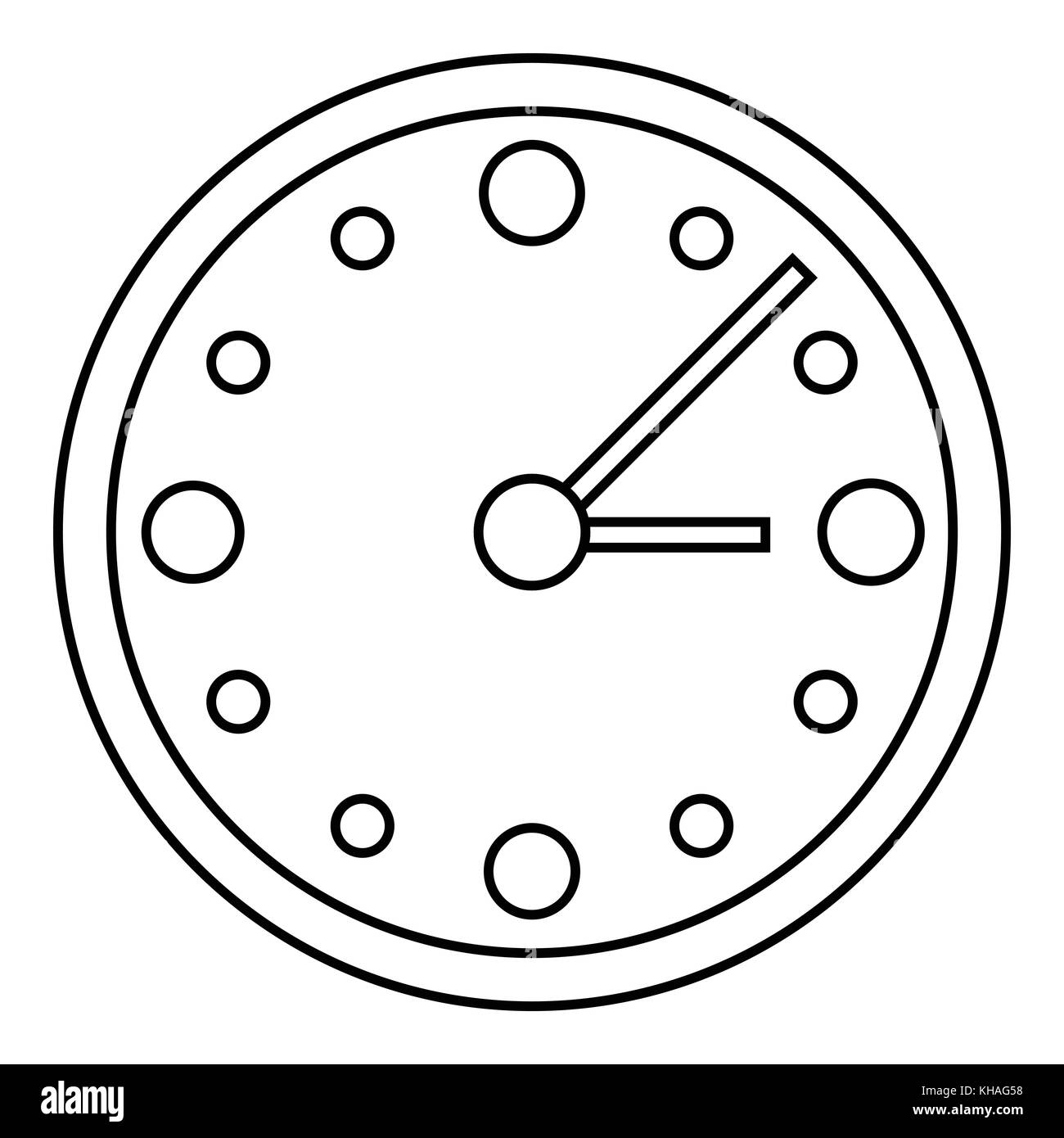 Big wall clock icon, outline style Stock Vector Image & Art - Alamy