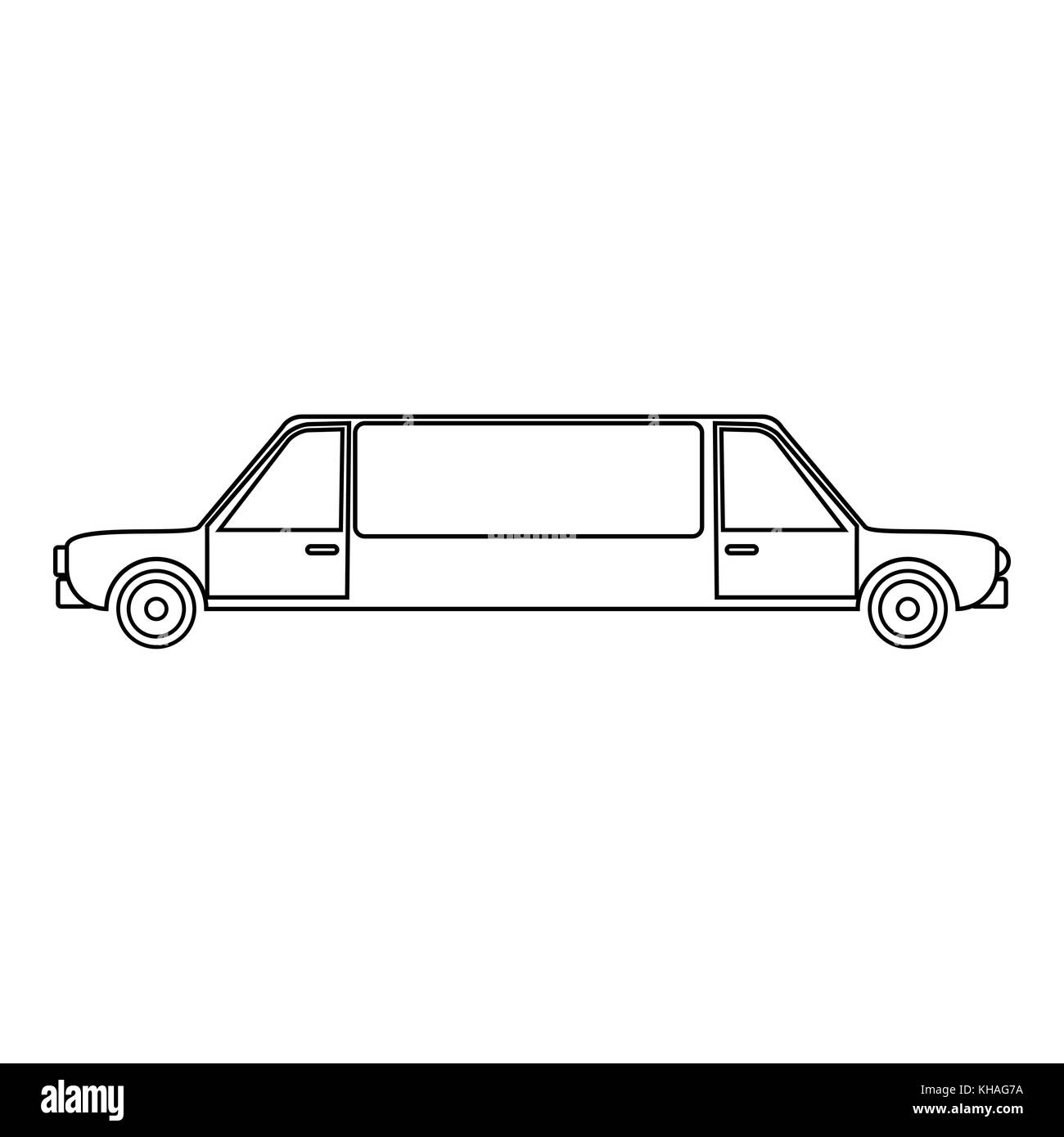 Limousine icon, outline style Stock Vector Image & Art - Alamy