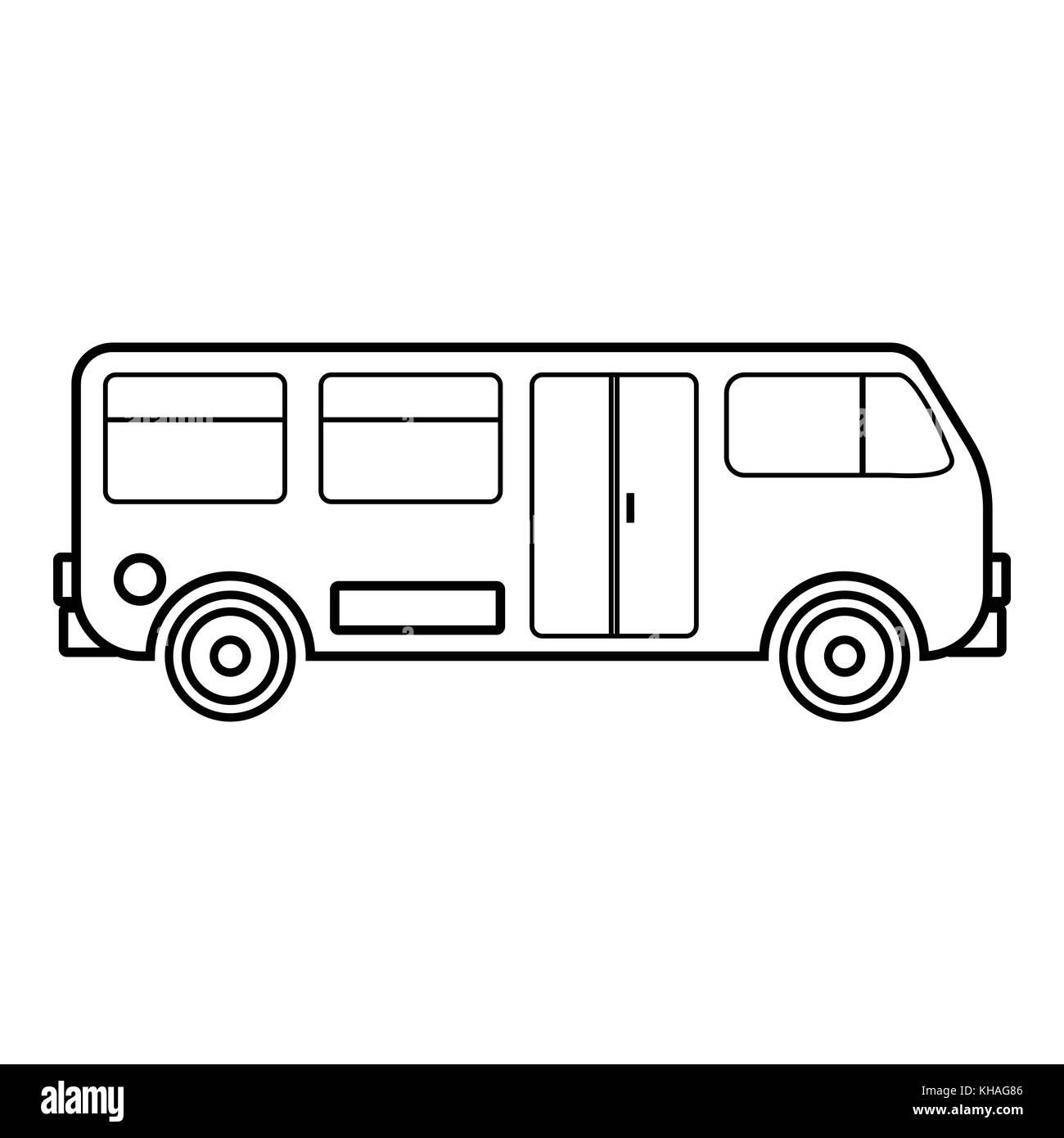 Bus icon, outline style Stock Vector Image & Art - Alamy