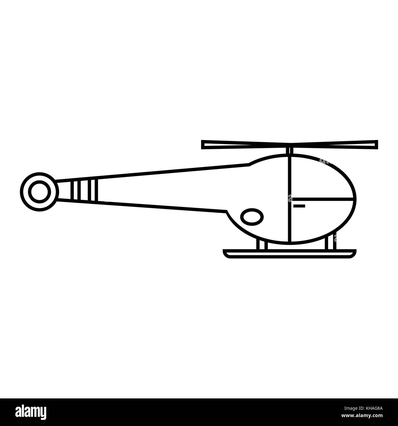Helicopter icon, outline style Stock Vector Image & Art - Alamy