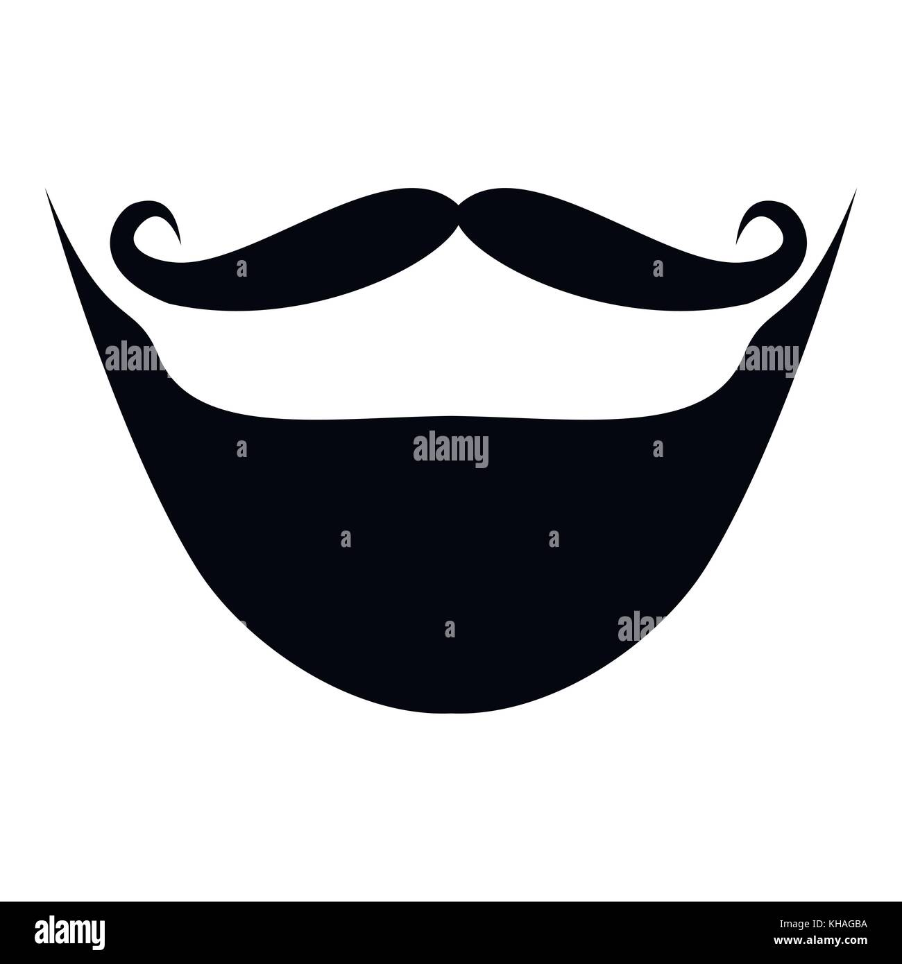 Moustache and beard icon, simple style Stock Vector Image & Art - Alamy
