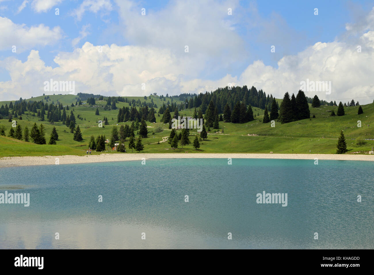 beautiful Alpine lake in northern Italy with pure water Stock Photo - Alamy