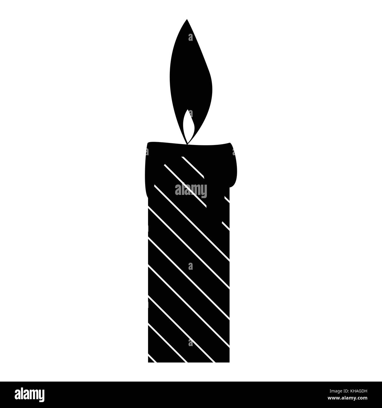 Candle icon, simple style Stock Vector Image & Art - Alamy