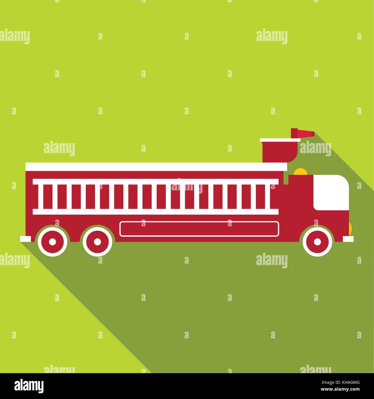 Fire engine icon, flat style Stock Vector Image & Art - Alamy