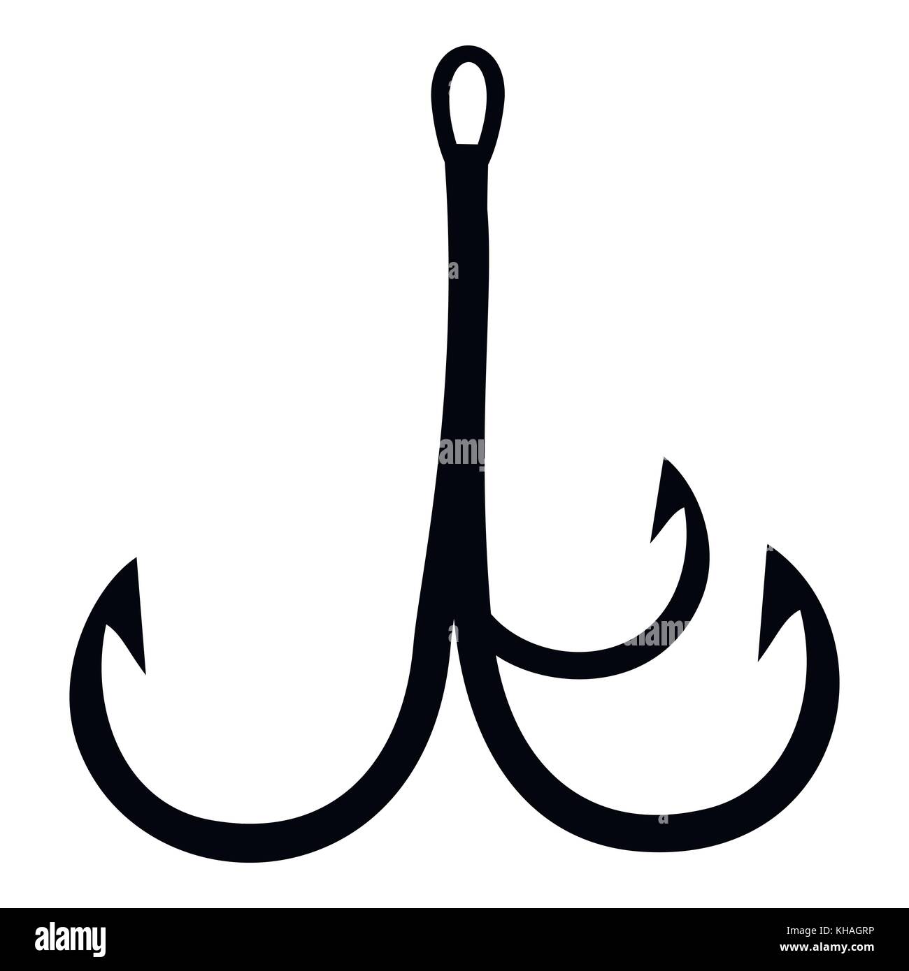 Three hooks icon, simple style Stock Vector Image & Art - Alamy