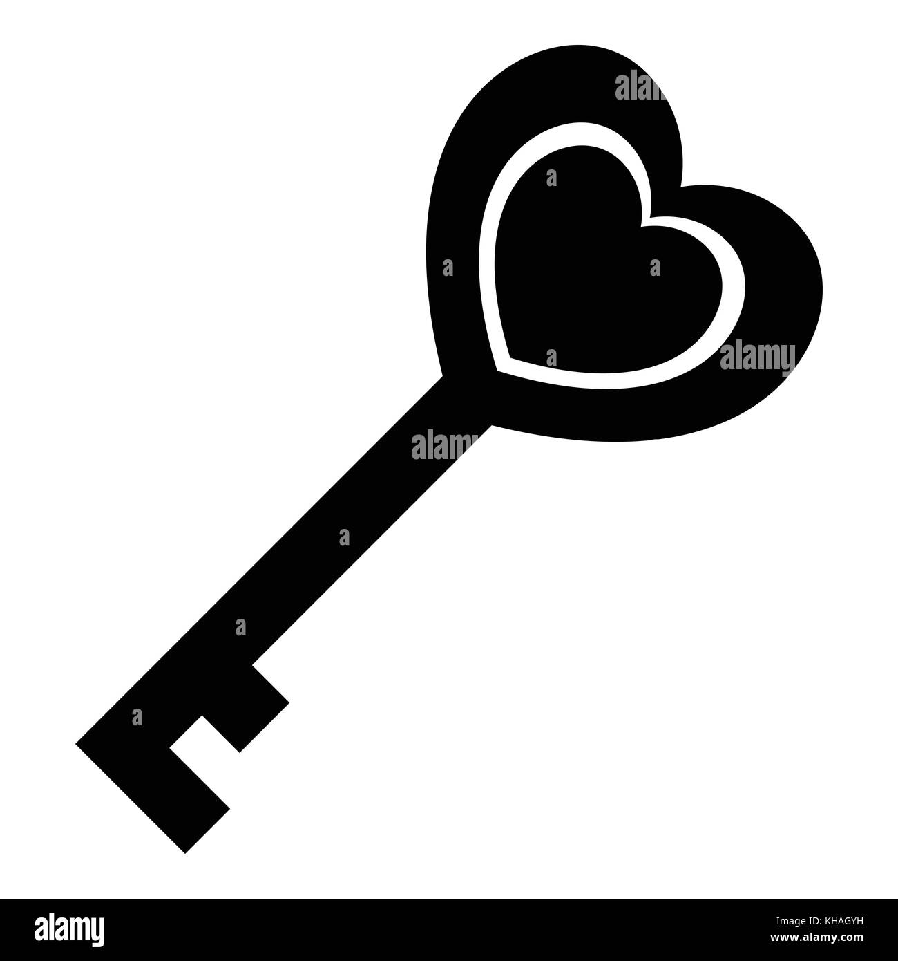 Love key icon, simple style Stock Vector Image & Art - Alamy