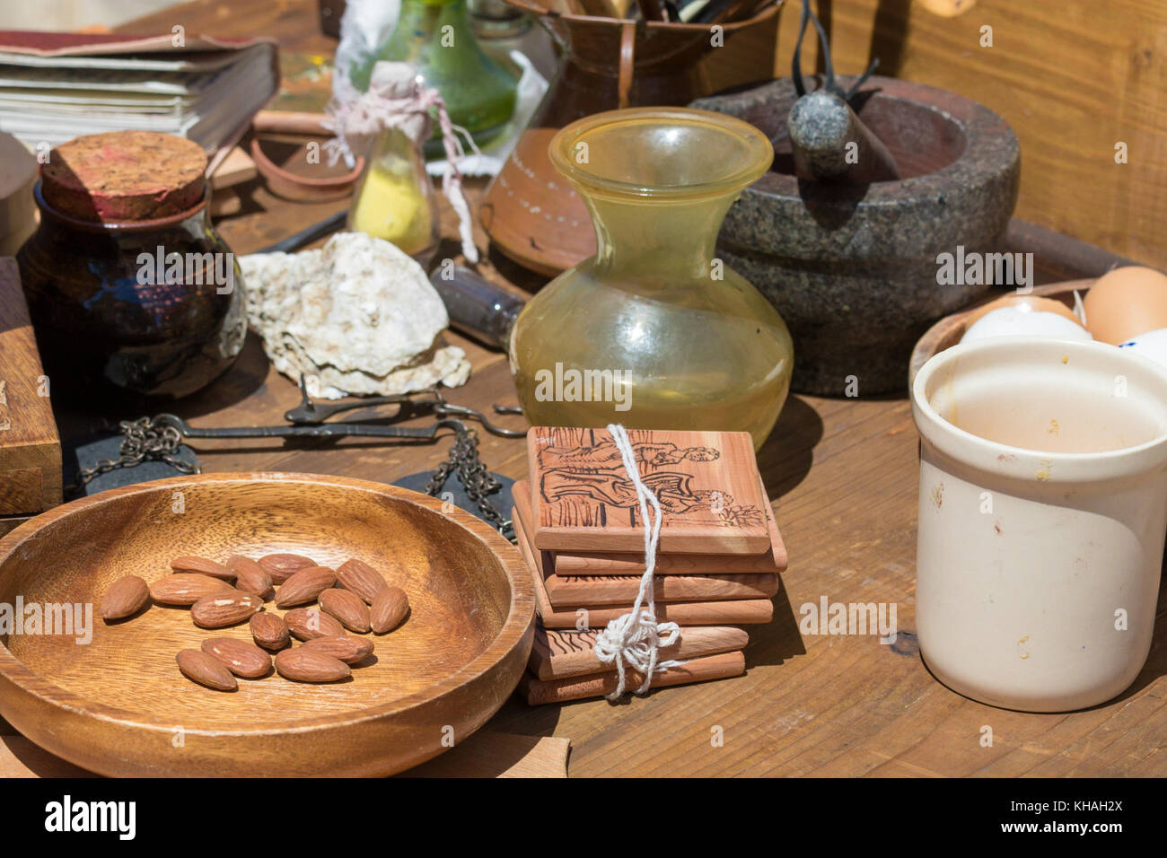 medieval writing tools Stock Photo - Alamy