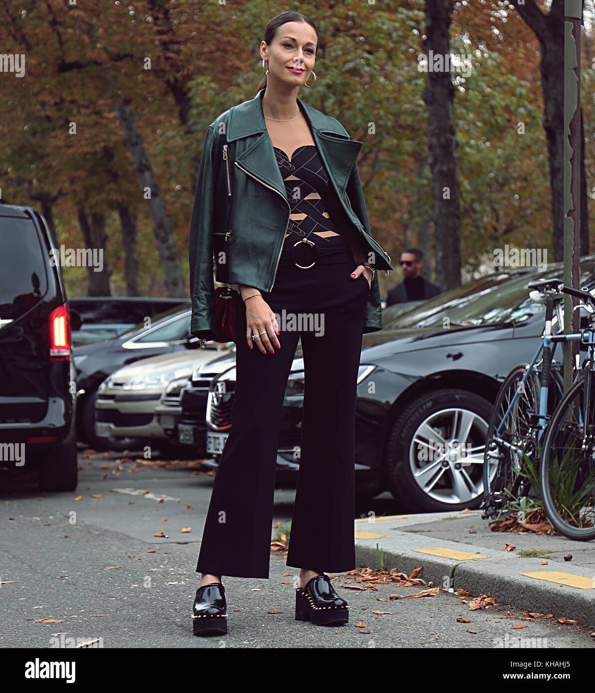PARIS- 27 September 2017 Kasia Borowicz on the street during the Paris ...