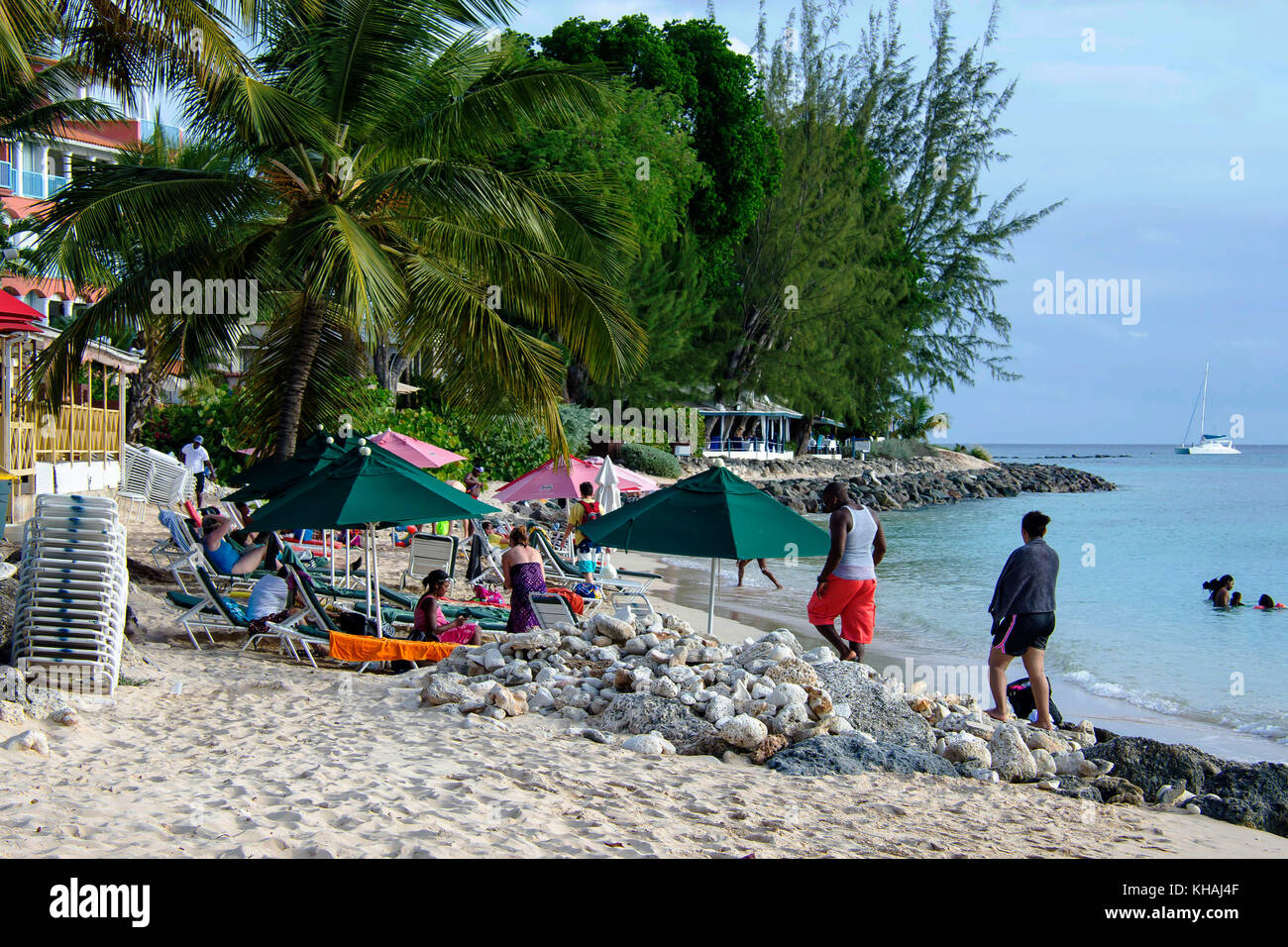 Holetown Beach; Hometown; St. James; Barbados Stock Photo - Alamy