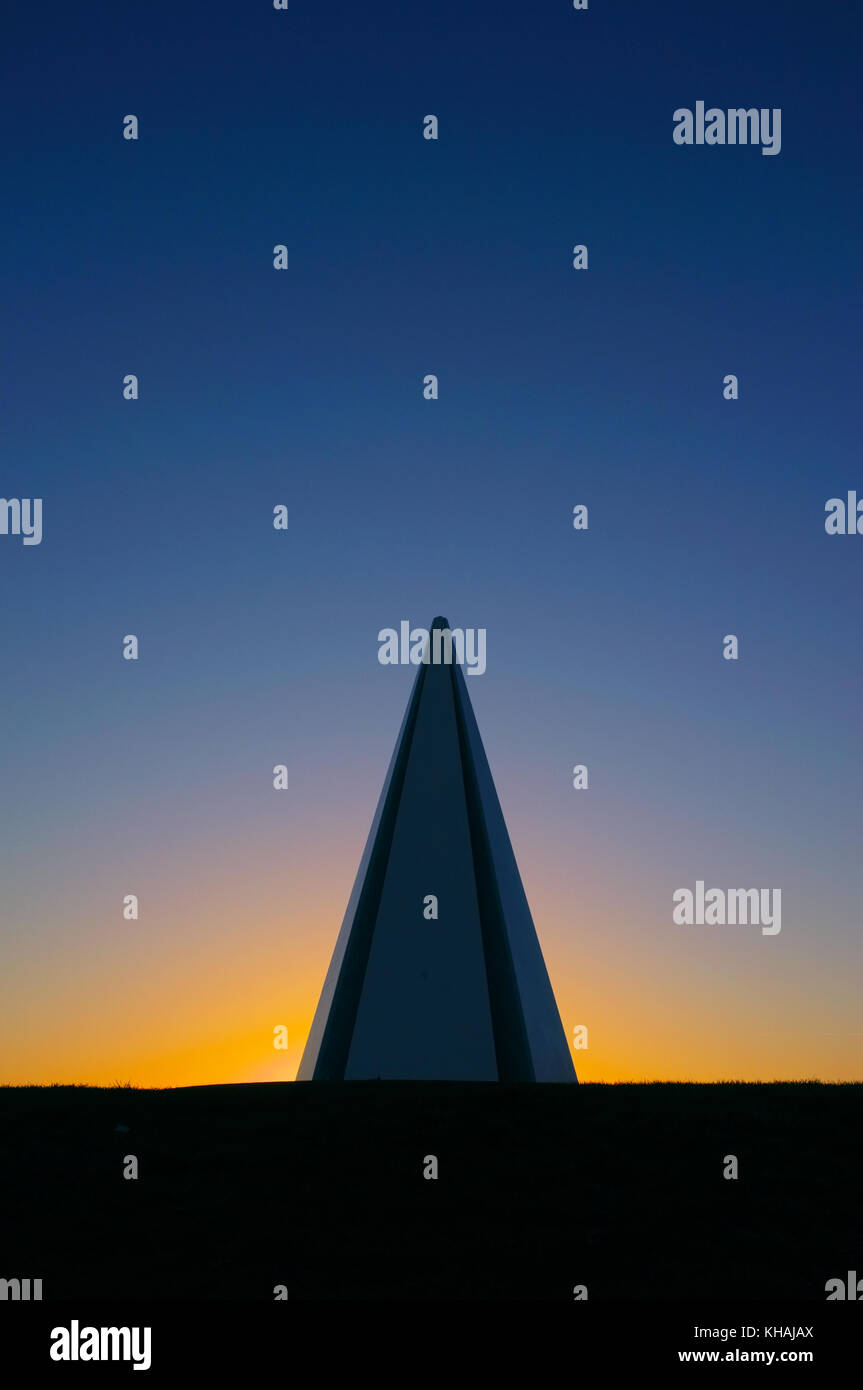 Light Pyramid in Campbell Park at sunset, Milton Keynes ...