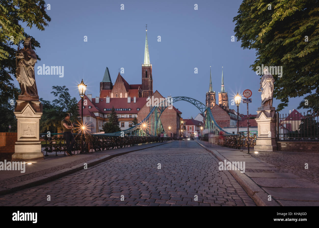 Tumski Bridge in Wroclaw Stock Photo - Alamy