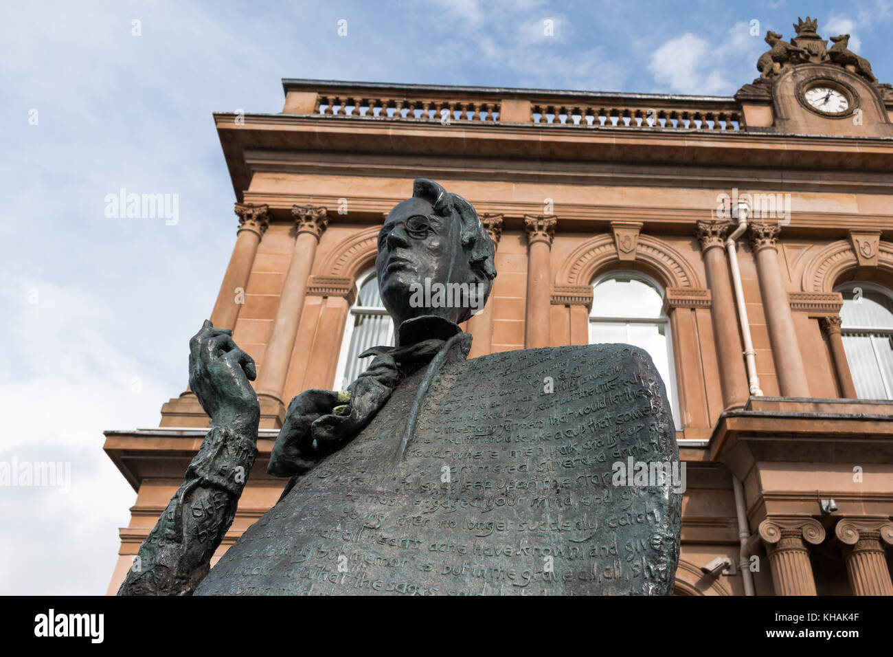 W.B. Yeats statue, created by sculptor Rowan Gillespie, outside the ...