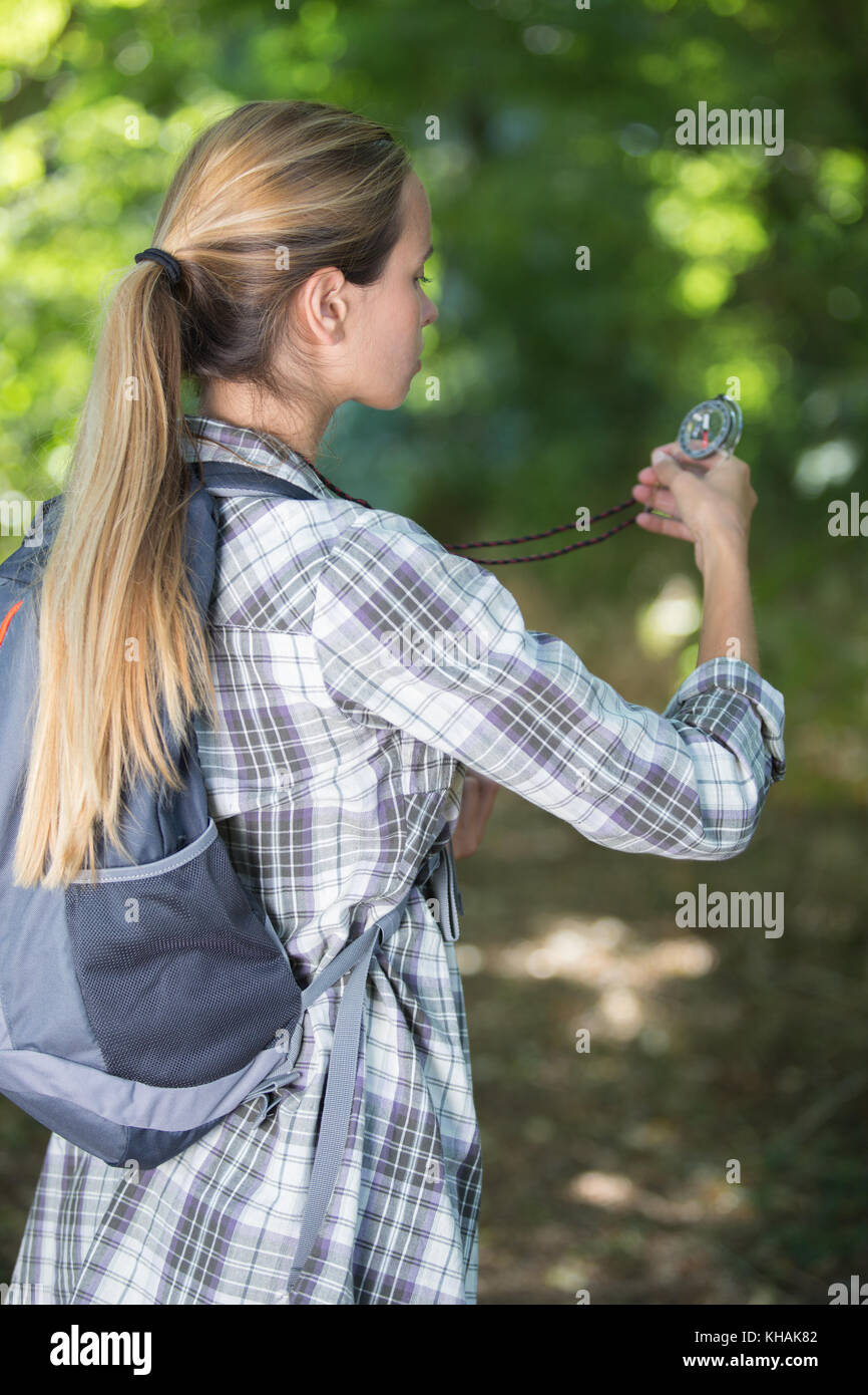 compass for better orientation in the nature Stock Photo - Alamy