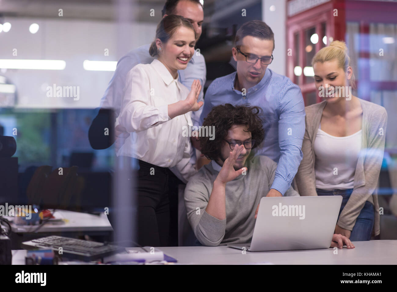 Portrait Of Successful Business people Entrepreneur At Busy startup ...