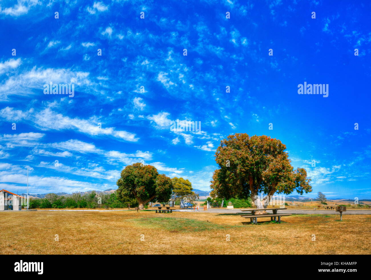View of San Simeon in june, California Stock Photo - Alamy