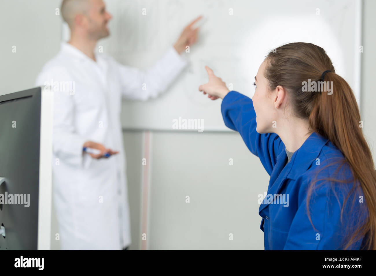professor and female engineering student Stock Photo - Alamy