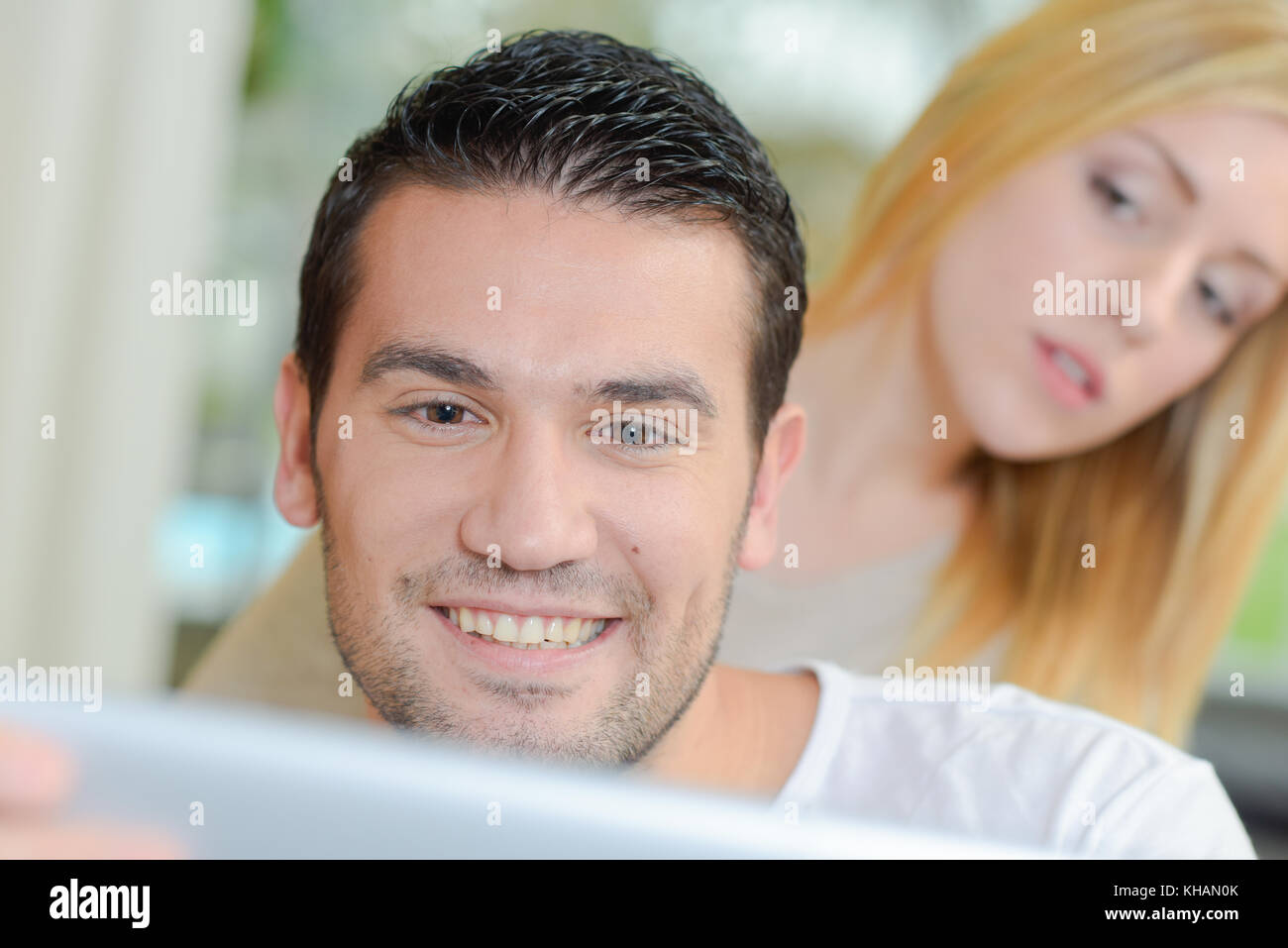Couple browsing the internet Stock Photo - Alamy