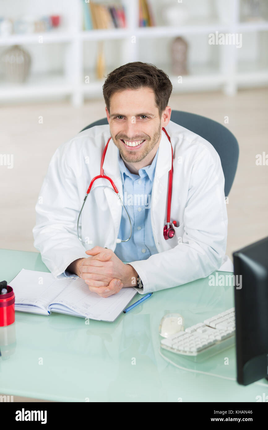 smiling medical doctor with stethoscope Stock Photo - Alamy