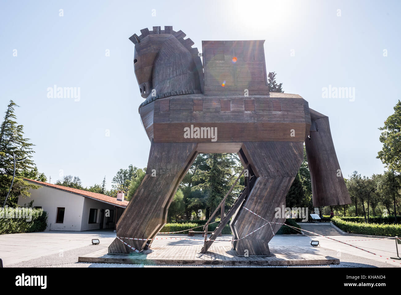 Famous Trojan horse in ancient city of Troy.Wooden Trojan horse in ...