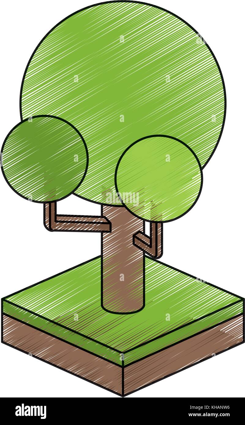 Tree of plant nature and botany theme Isolated design Vector ...