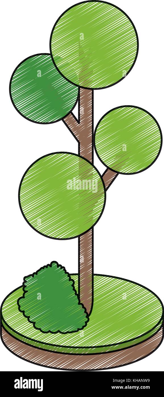 Tree of plant nature and botany theme Isolated design Vector ...