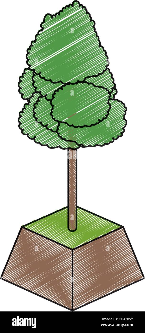 Tree of plant nature and botany theme Isolated design Vector ...