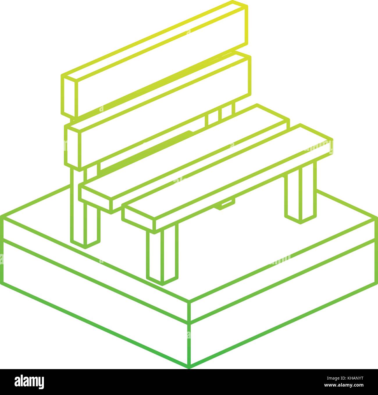 Isometric bench design Stock Vector Image & Art - Alamy