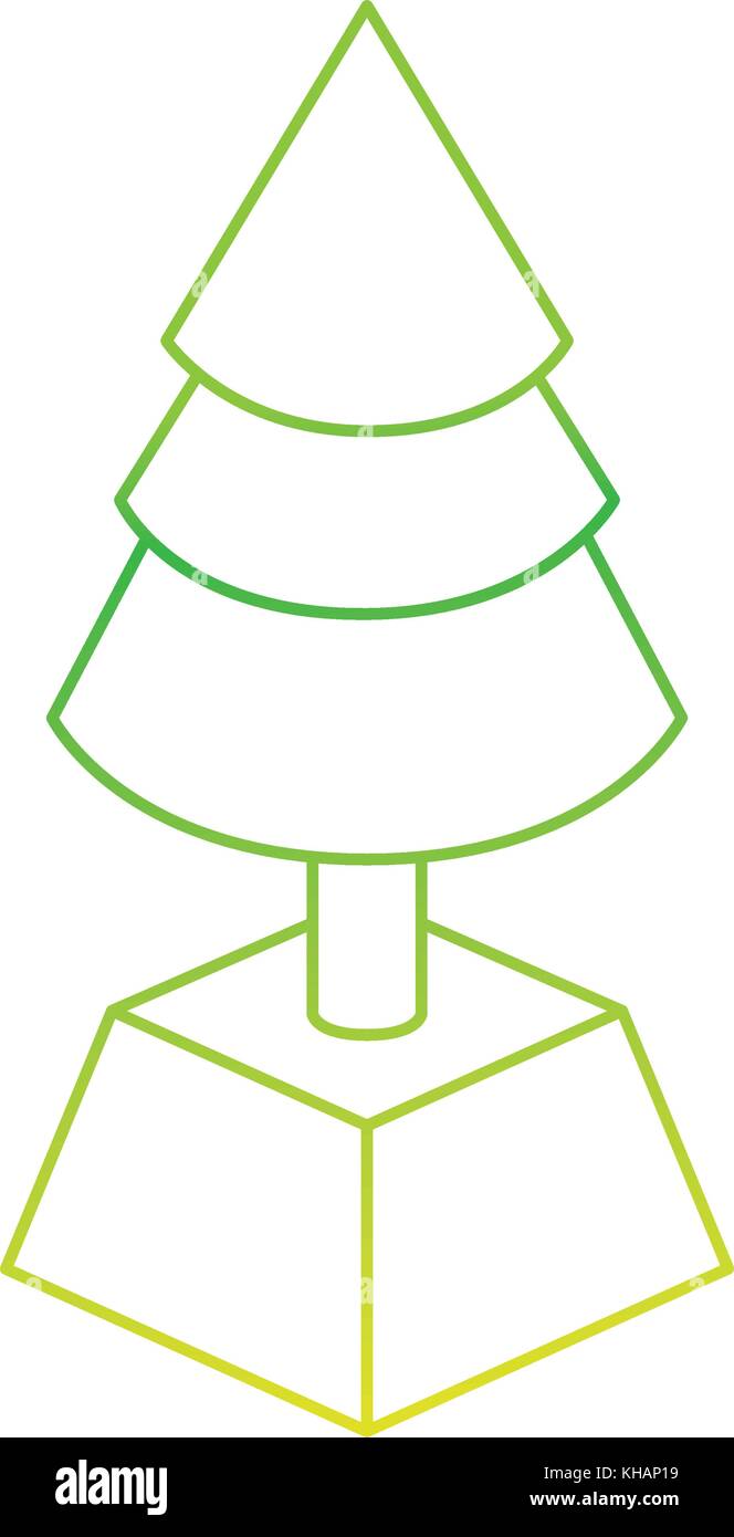 Isometric pine tree design Stock Vector Image & Art - Alamy