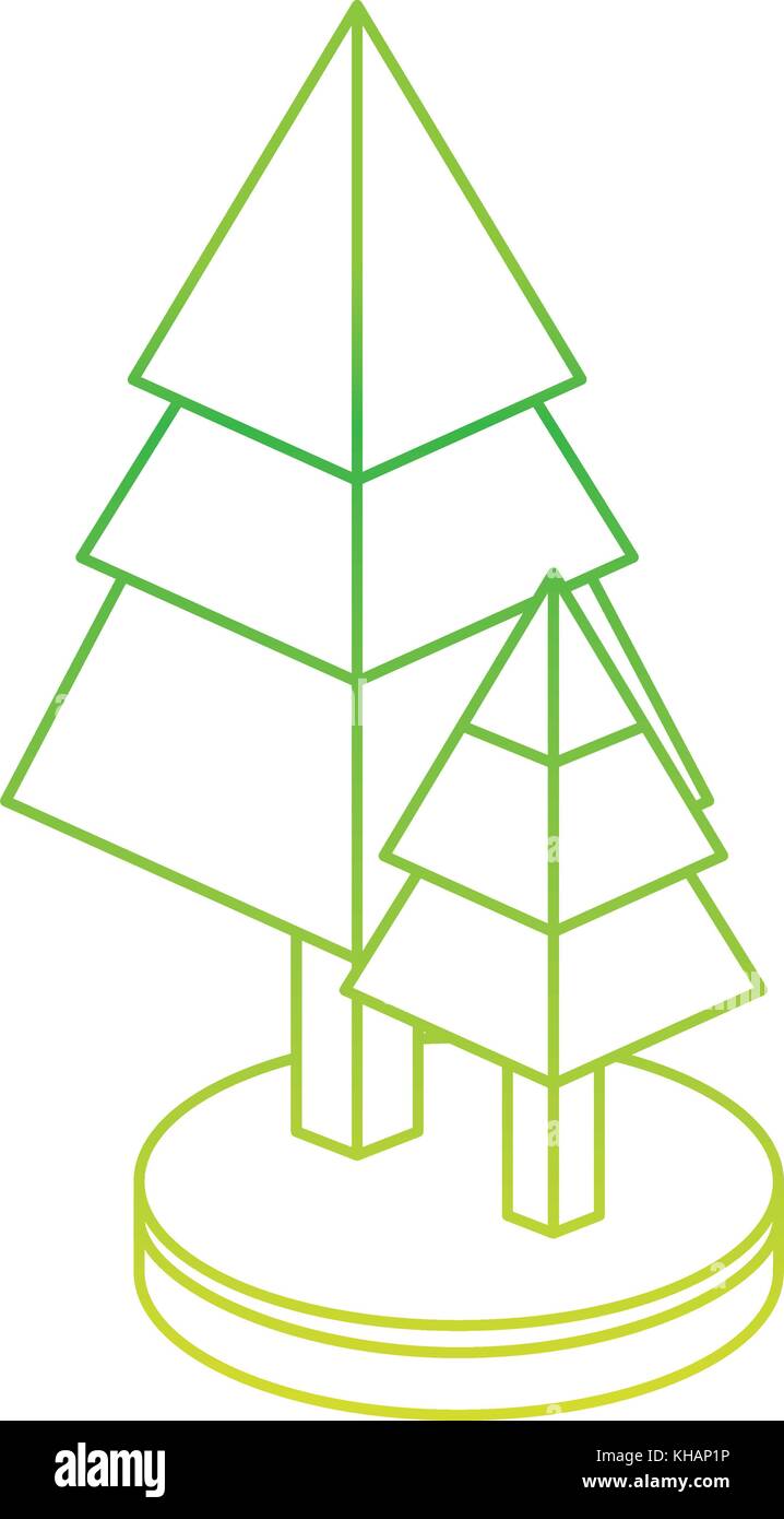 Isometric pine tree design Stock Vector Image & Art - Alamy