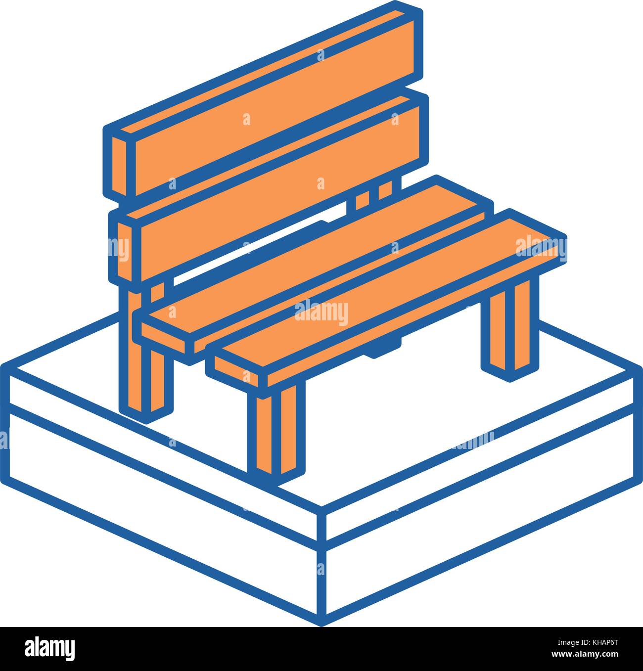 Isometric bench design Stock Vector Image & Art - Alamy