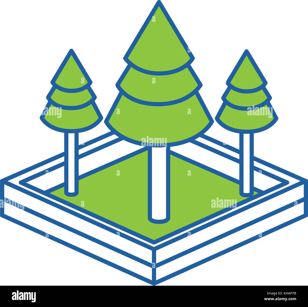 Isometric pine tree design Stock Vector Image & Art - Alamy